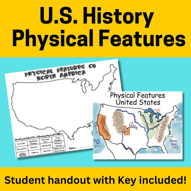 Physical Features, United States, Geography, Social Studies, Student ...