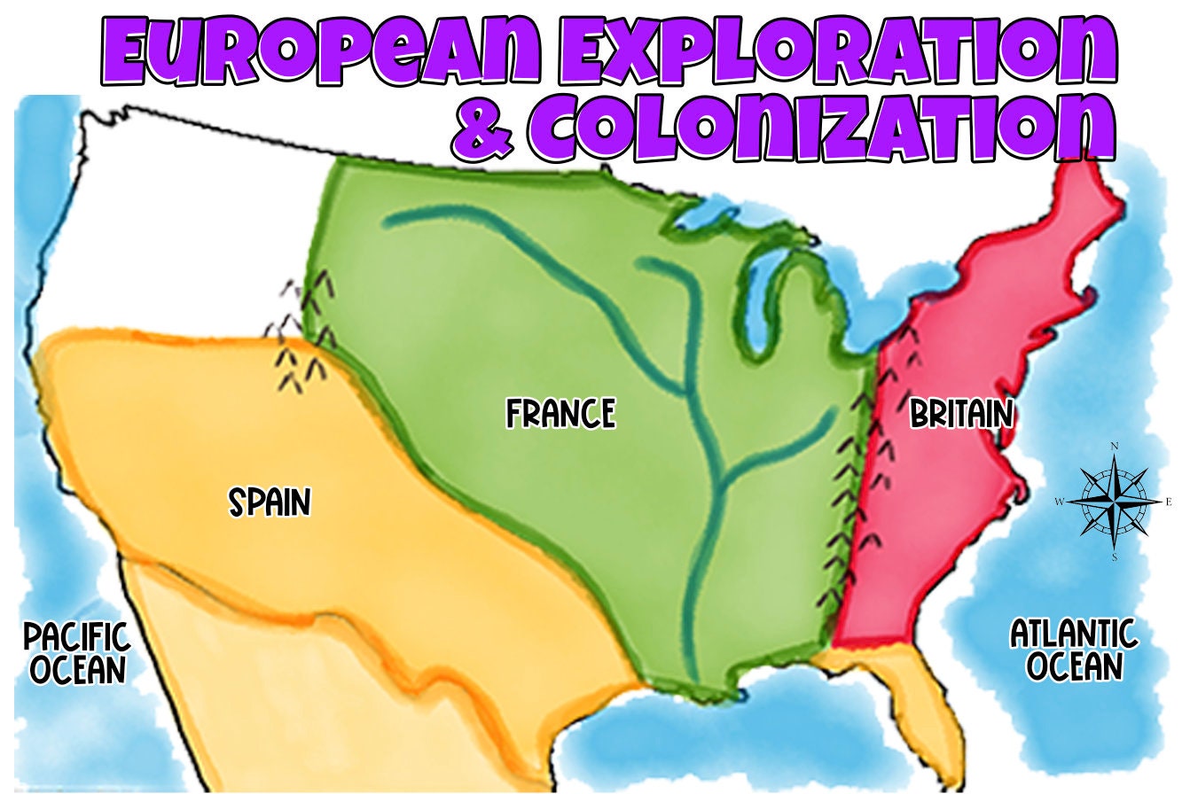Exploration Colonization France Spain Britain Gold - Etsy