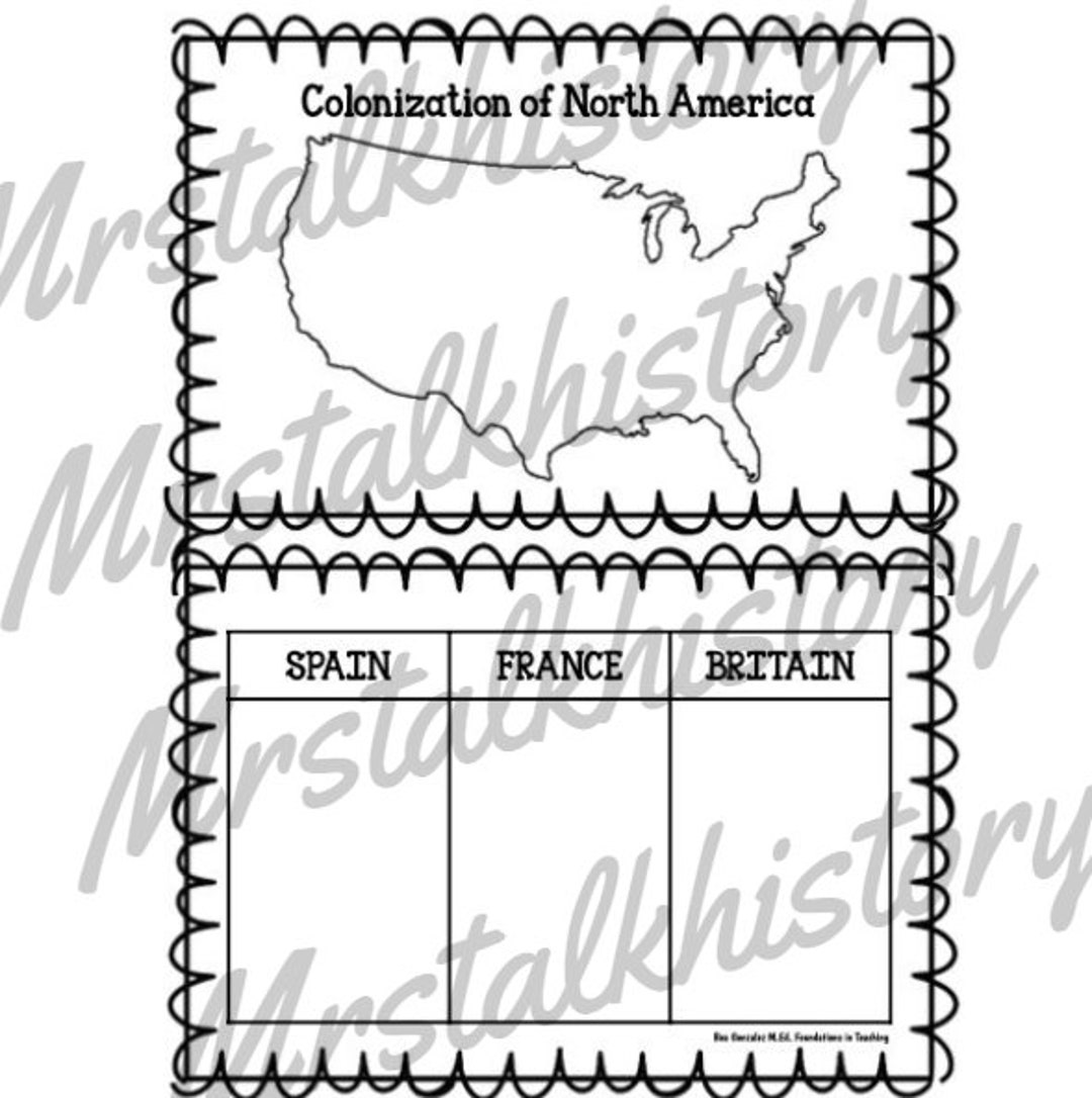 Exploration & Colonization, Handout, Spain, France, Britain, European ...