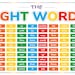 100 Sight Words, Preschool, Anchor Chart, Poster, Elementary, School ...