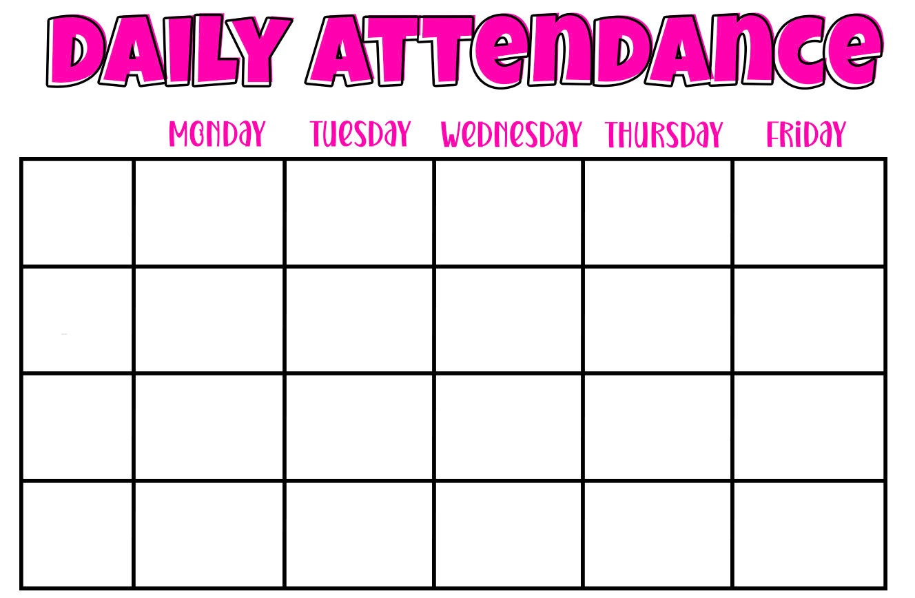 Daily Attendance Chart, Anchor Chart, Class Period, Poster, Education ...