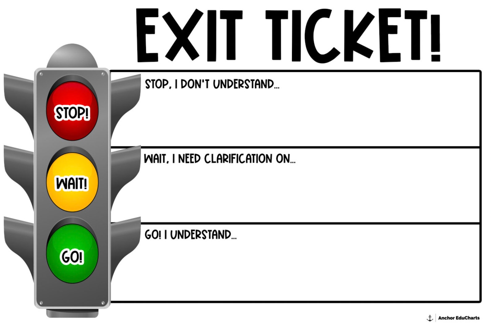 Exit Ticket, Exit Slip, Anchor Charts, School Posters, Education - Etsy