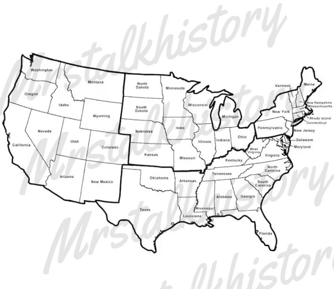 Regions of the United States, Map, Printable, Regions, STAAR, Map, U.S ...