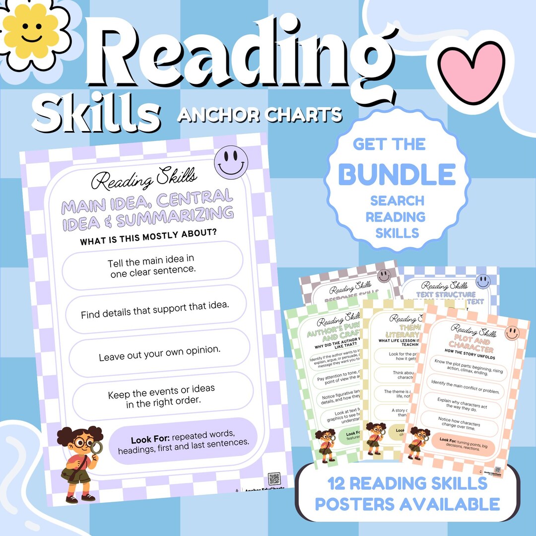 Reading Skills, Main Idea, Central Ideas, Summarizing, Word Study, ELA ...