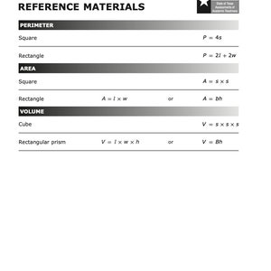 Math, STAAR, 5th Grade, Reference Chart, Poster, Anchor Chart, Middle ...