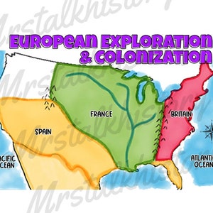 Exploration, Colonization, France, Spain, Britain, Gold, Glory, God U.S ...