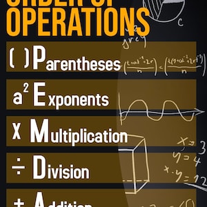 Math, PEMDAS, Order of Operations, Poster, Anchor Chart, Middle School ...