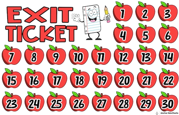 Exit Ticket Clipart