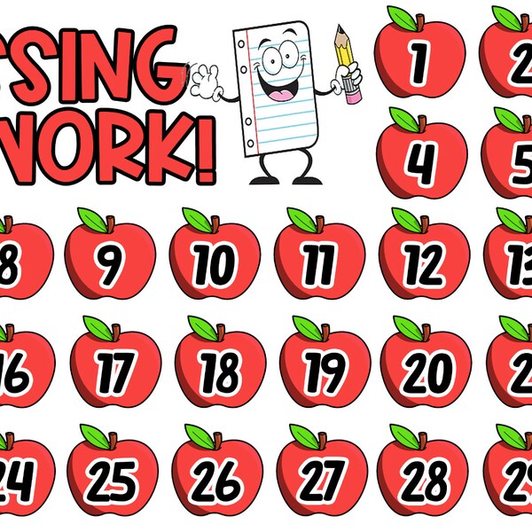 Missing Work Chart - Etsy