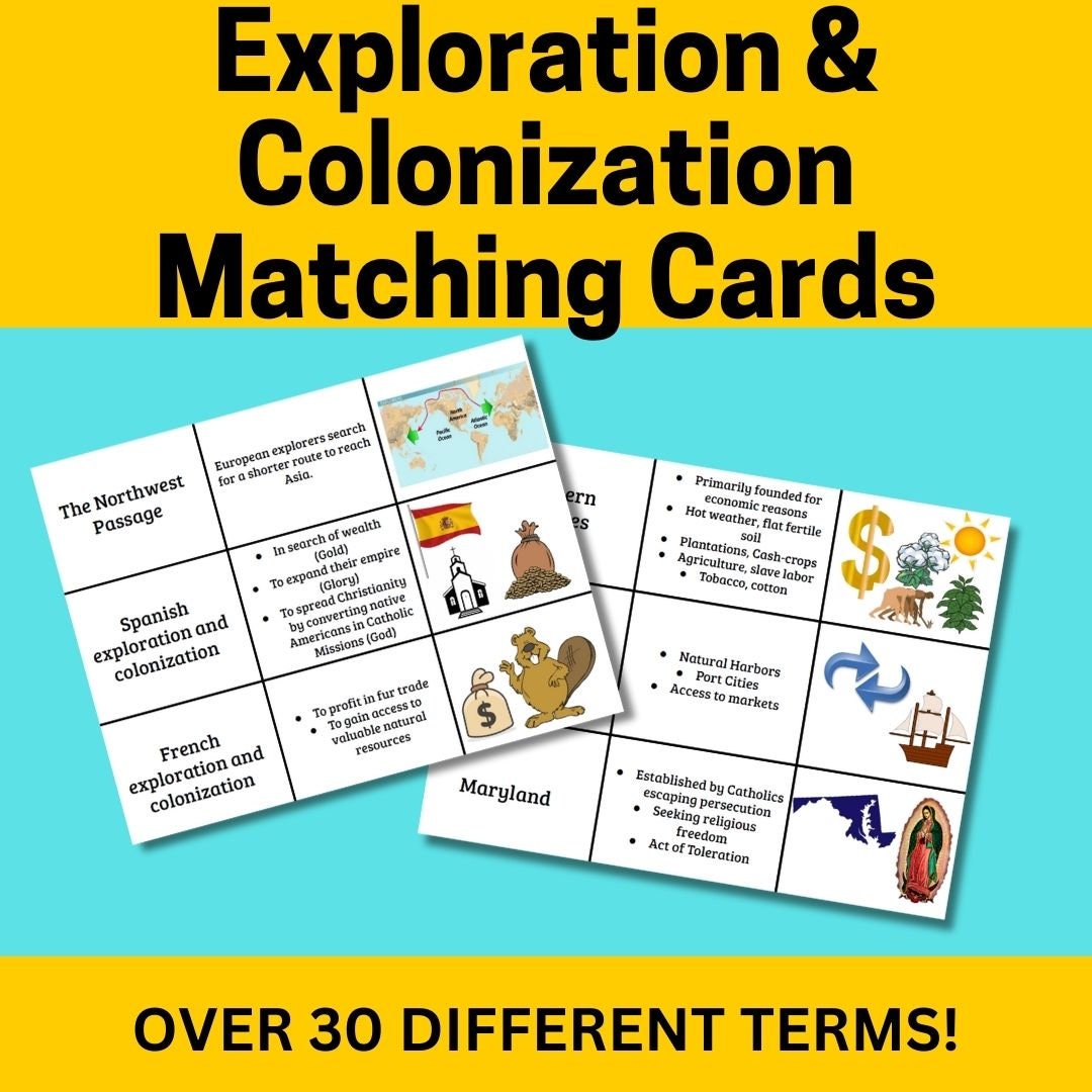 13 Colonies, New England, Middle, Southern, Matching Activity, United ...