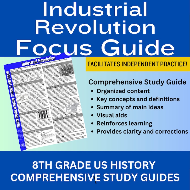 Industrial Revolution, Social Studies, Comprehensive, Study Guide ...