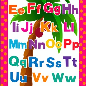 Chicka, Palm Tree, Alphabet, Anchor Chart, Poster, Elementary, School ...