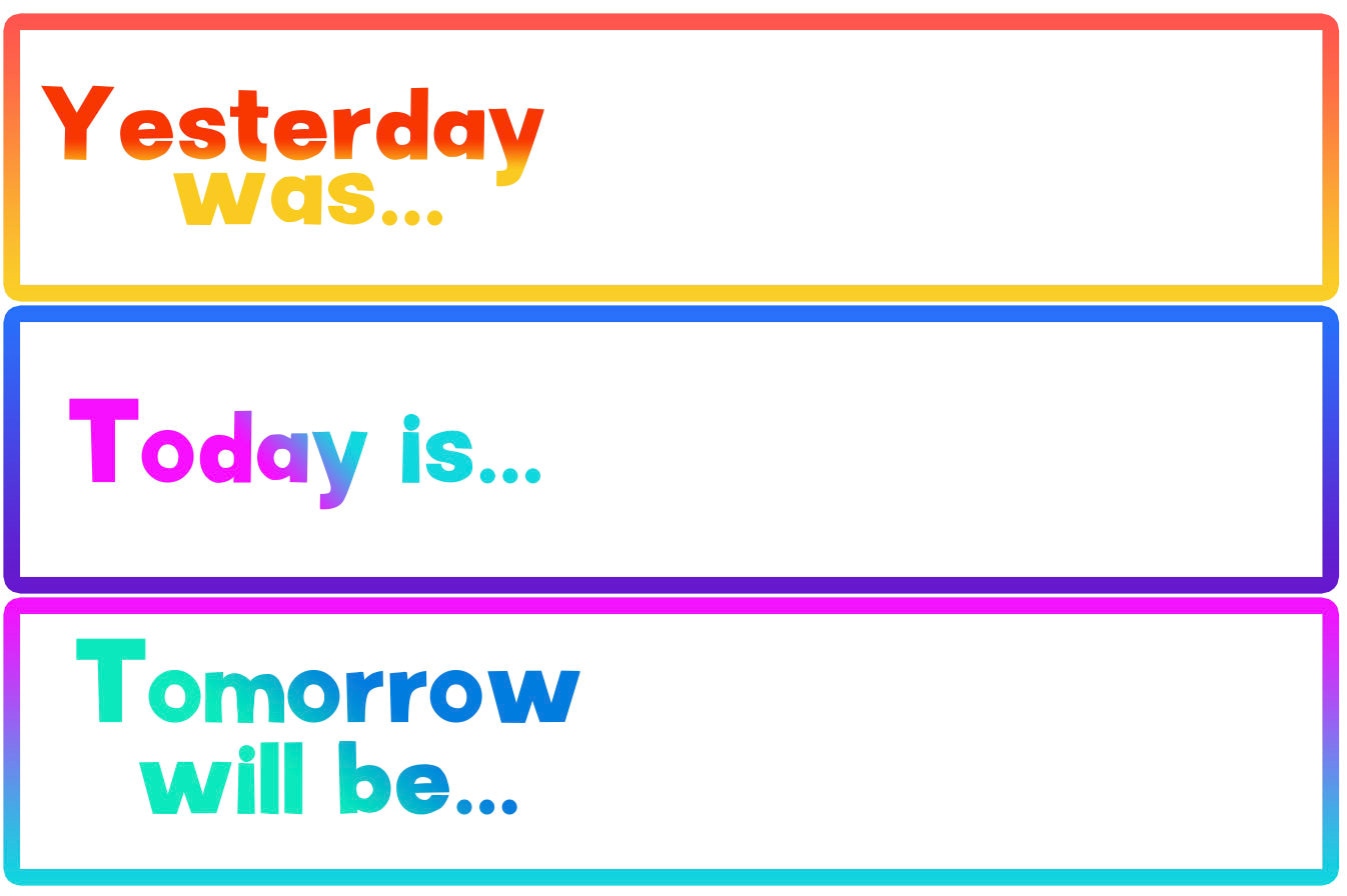 Yesterday Was, Days of the Week, Elementary, Posters, Learning ...