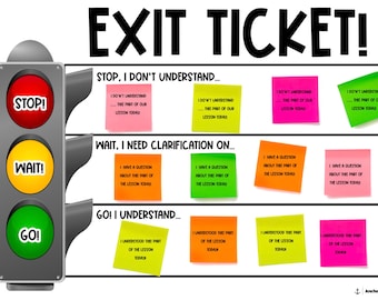Exit Ticket, Exit Slip, Anchor Charts, School Posters, Education - Etsy