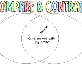 Compare & Contrast Anchor Chart - Etsy