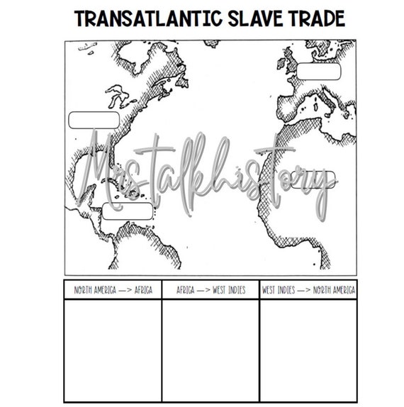 Triangular Trade Map Worksheet