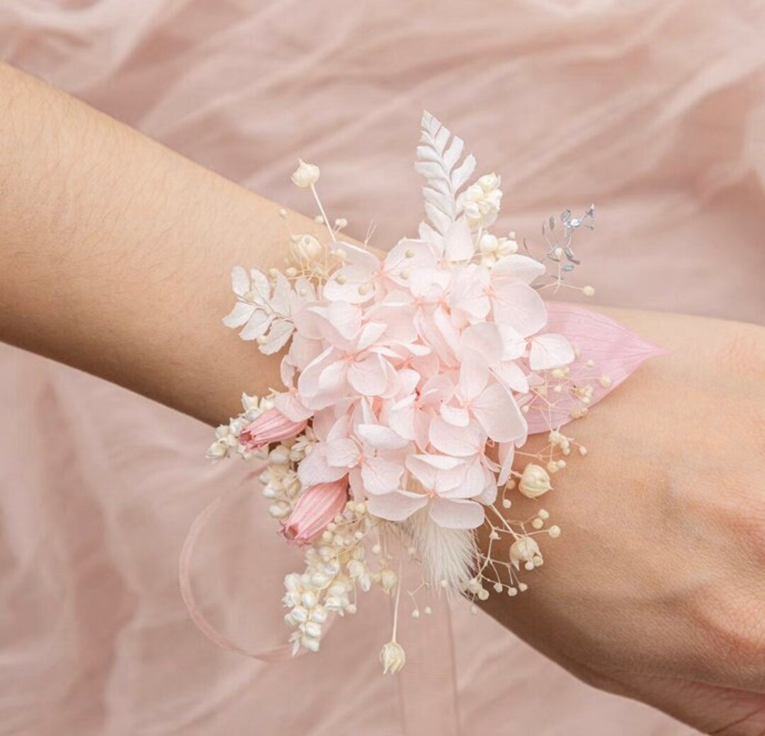 Pink Wrist Corsage,corsage Bracelet,wrist Corsage for Wedding,wrist ...