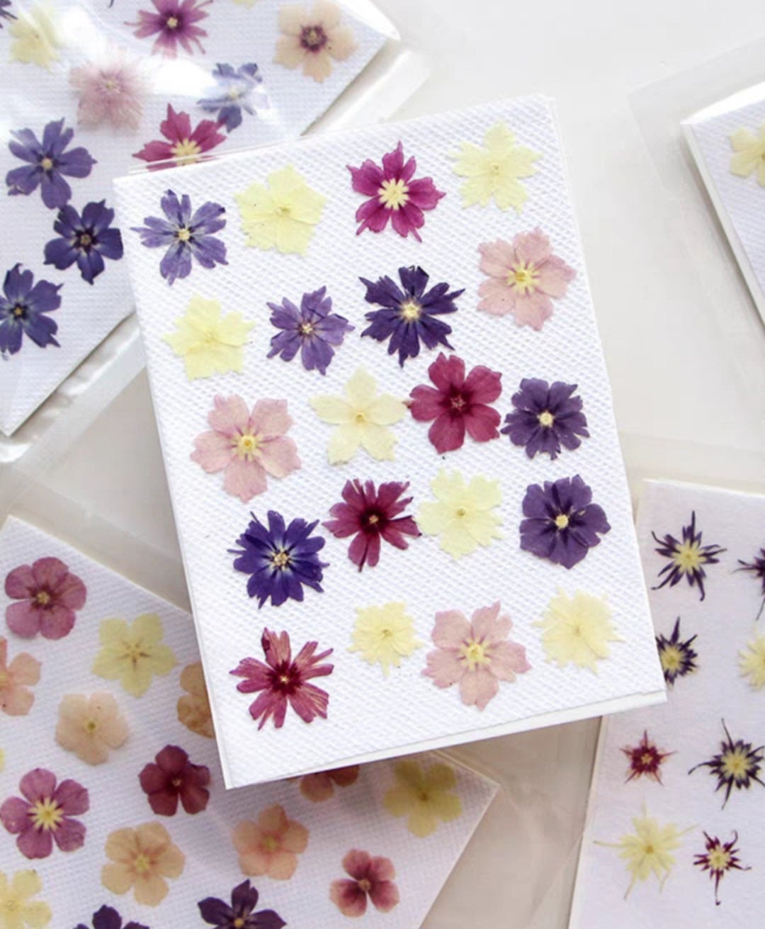 20 Pressed Boho Purple Flowers; Dried Pressed Purple Flowers; Pressed ...