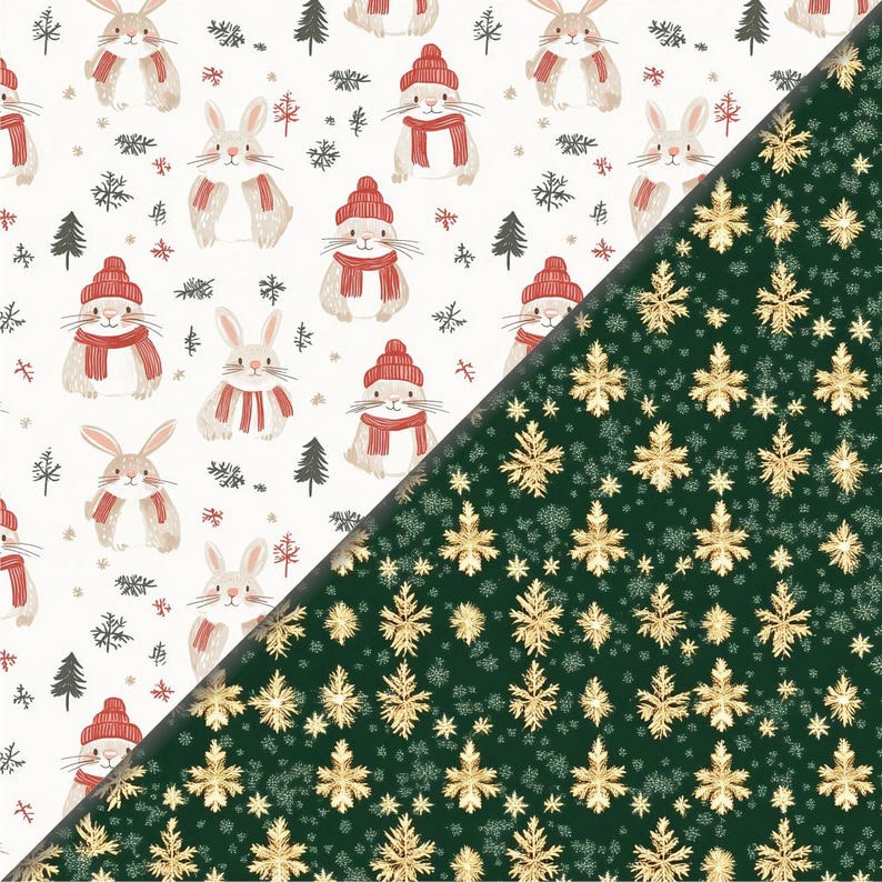Christmas Digital Paper Pack, Winter Holiday Patterns, Festive ...