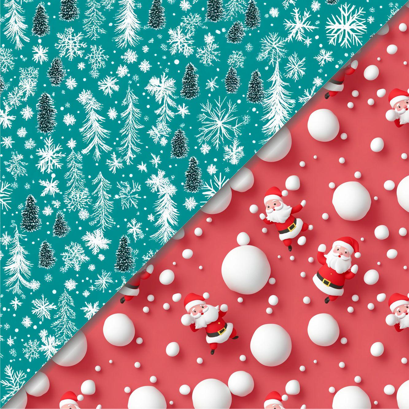 Christmas Digital Paper Pack, Winter Holiday Patterns, Festive ...