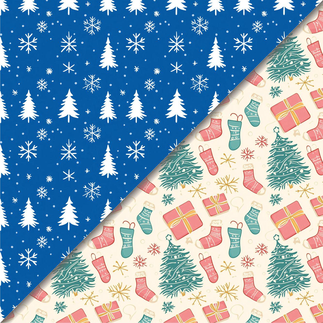 Christmas Digital Paper Pack, Winter Holiday Patterns, Festive ...