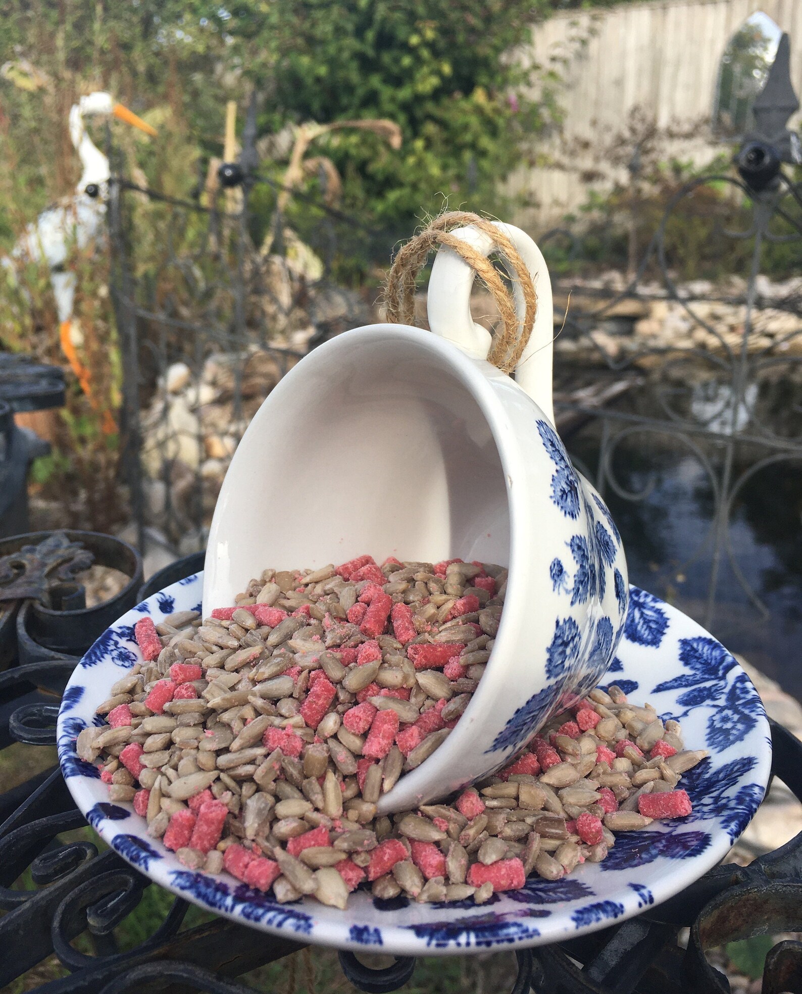 Handmade Upcycled Tea Cup and Saucer Garden Bird Feeder - Etsy UK