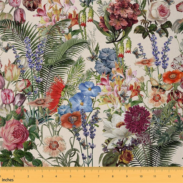 Botanical Fabric - Etsy