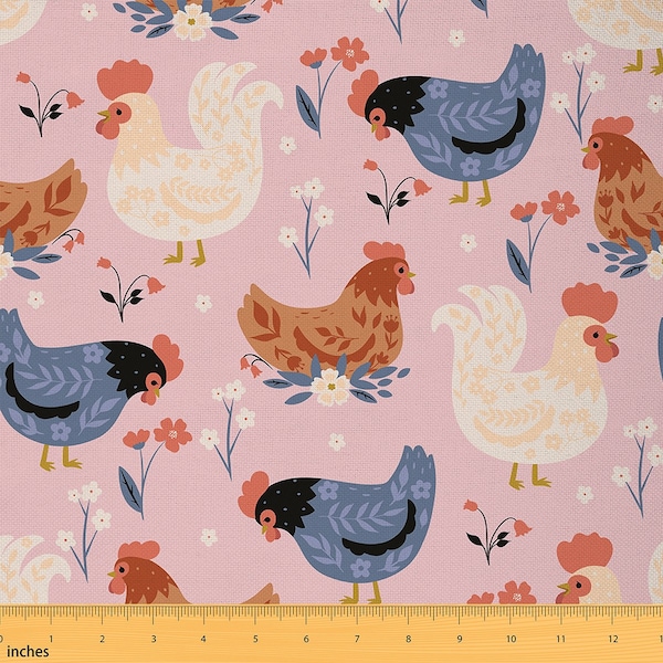 Chicken Fabric - Etsy