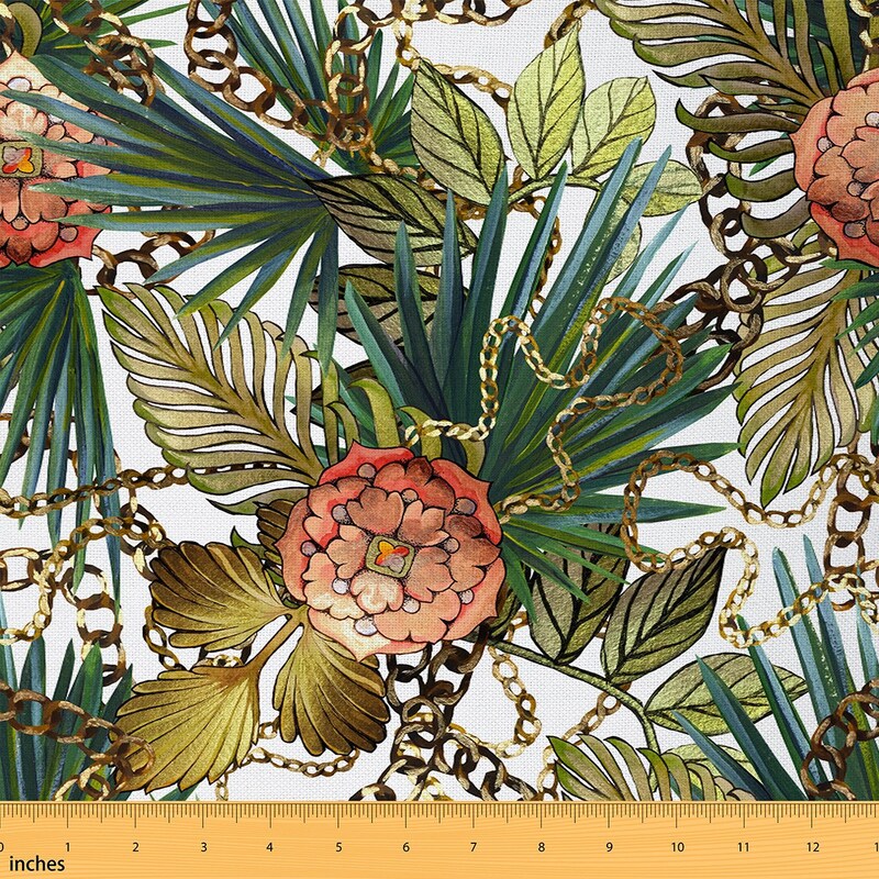 Chain Print Fabric - Etsy