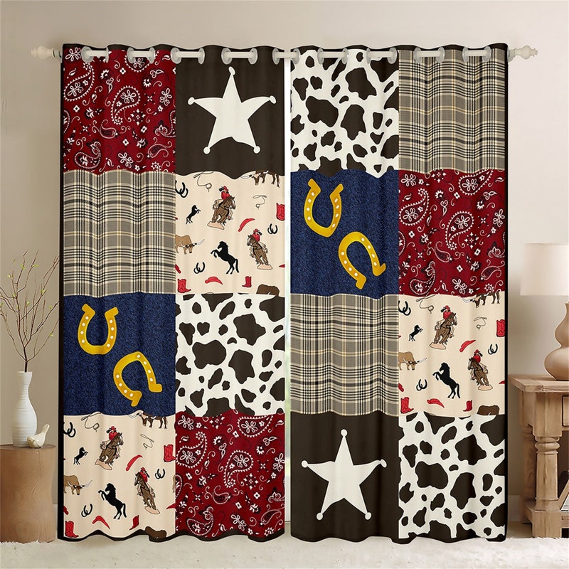 Patchwork Curtain - Etsy