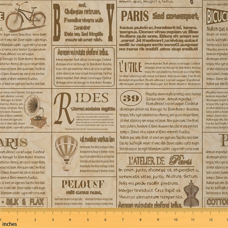 Newspaper Fabric - Etsy