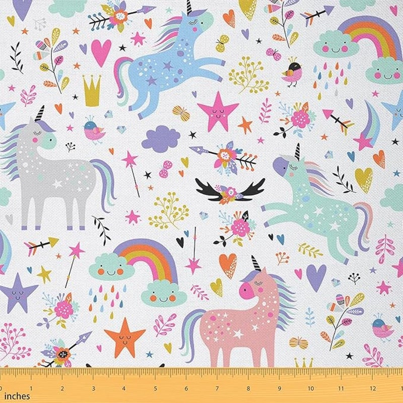 Unicorn Fabric - Etsy