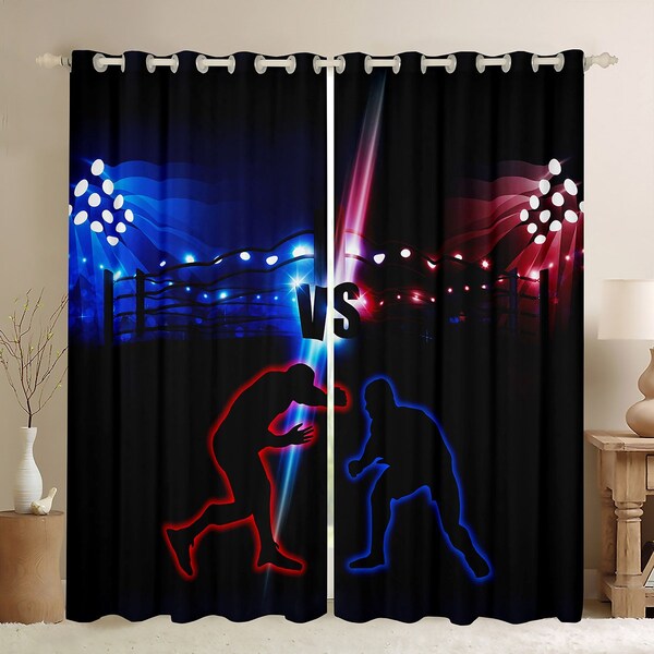 Wrestling Curtains - Etsy