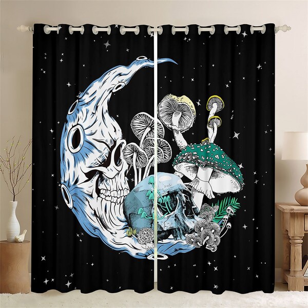 Skull Windows Curtain - Etsy