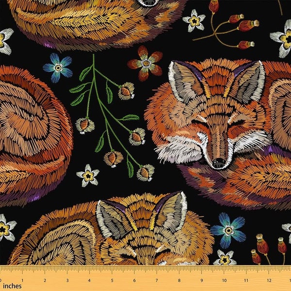 Fox Fabric - Etsy