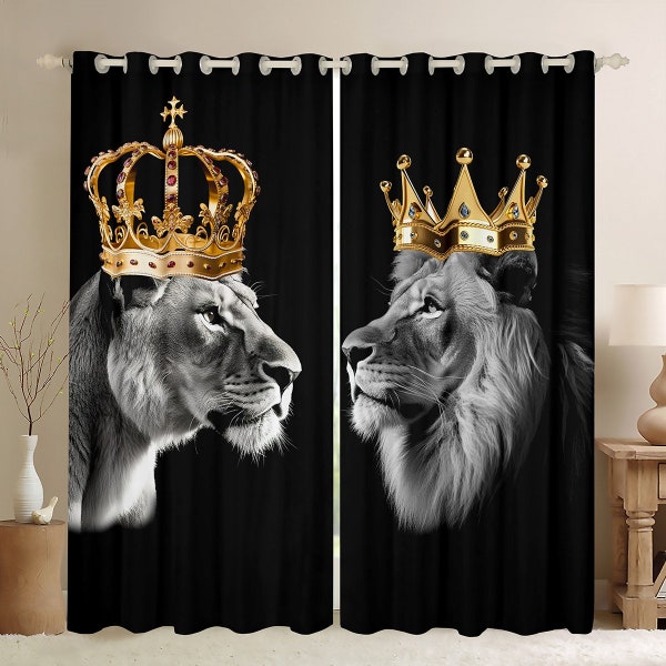 Lion King Window Curtains - Etsy