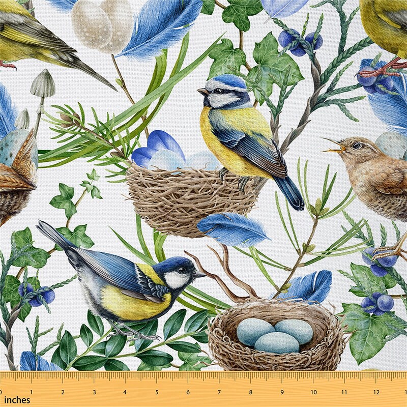 Bird Fabric by the Yard - Etsy