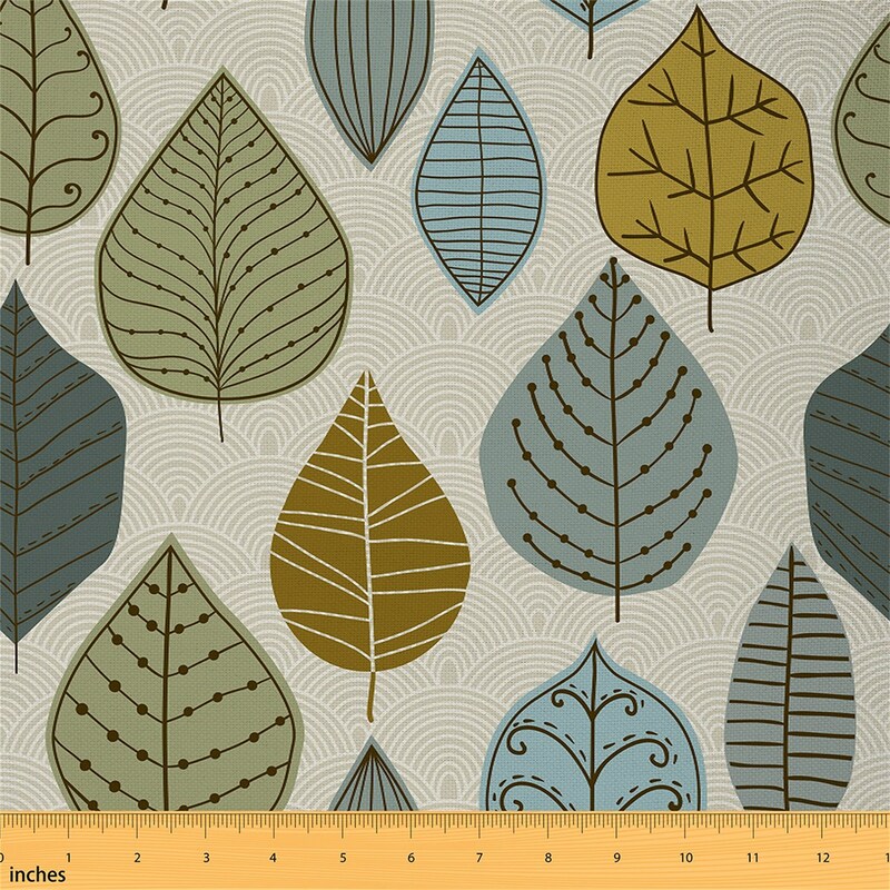 Leaf Print Fabric - Etsy