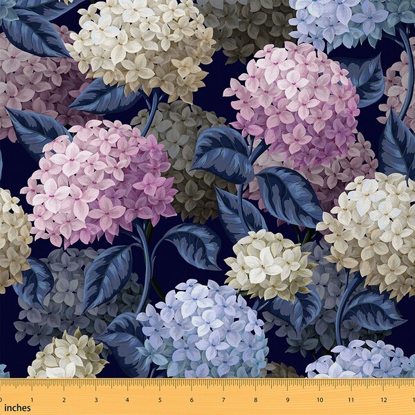Hydrangea Fabric - Etsy