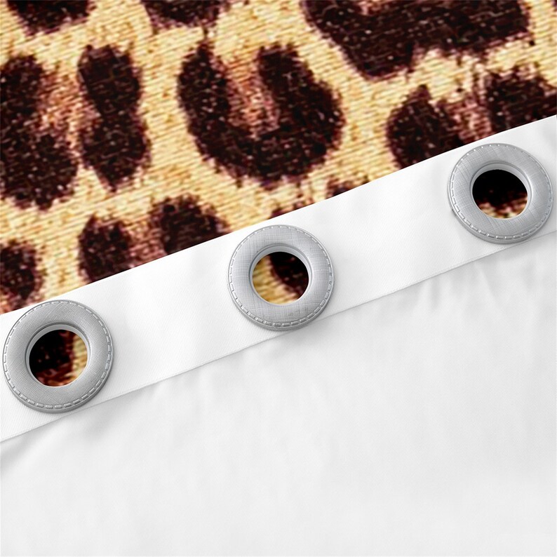 Brown Leopard Print Window Curtains Abstract Wild Animal Skin - Etsy