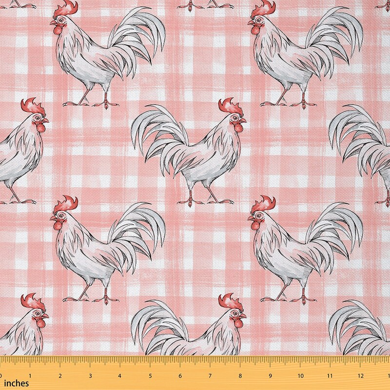 Rooster Fabric - Etsy