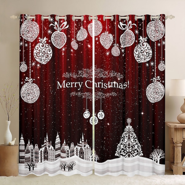 Christmas Curtains - Etsy