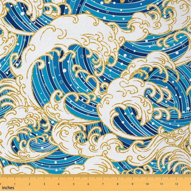 Waves Fabric - Etsy