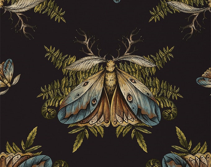 Wild Moth Upholstery Fabric by the Yard, Jungle Animal Polyester Fabric ...