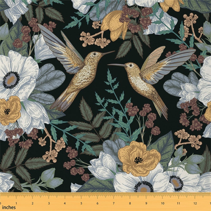 Hummingbird Fabric - Etsy
