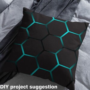 Honeycomb Polyester Fabric by the Yard, Geometric Hexagon Abstract ...