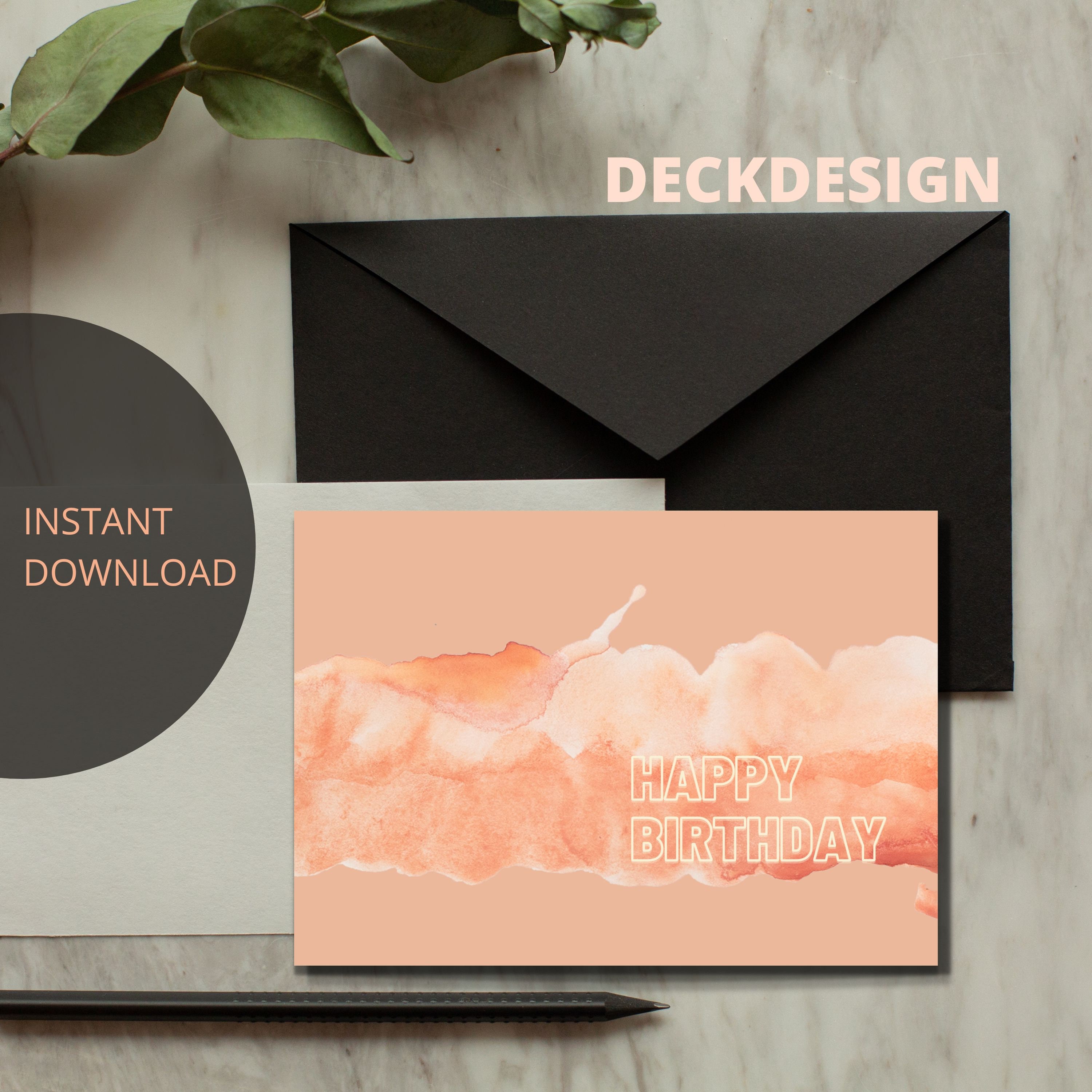 Happy Birthday Card :) 2 Desgin, A4 Size Printable PDF. - Etsy