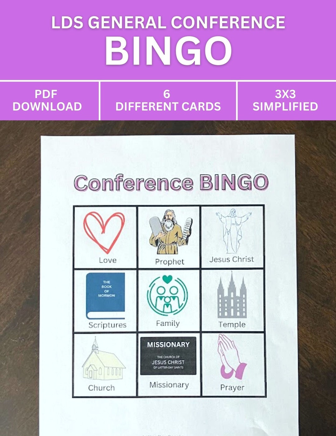LDS General Conference Bingo PDF Download - Etsy