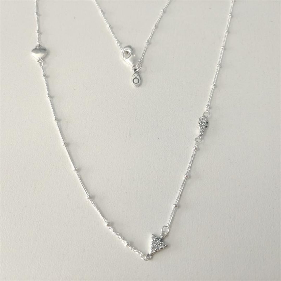 Pandora Sterling Silver Sparkling Arrow Cz Necklace - Etsy