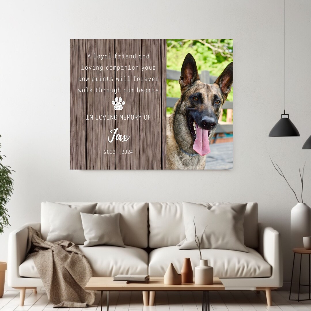 Custom Pet Memorial Portrait, Dog Memorial Gift,custom Dog Portrait ...